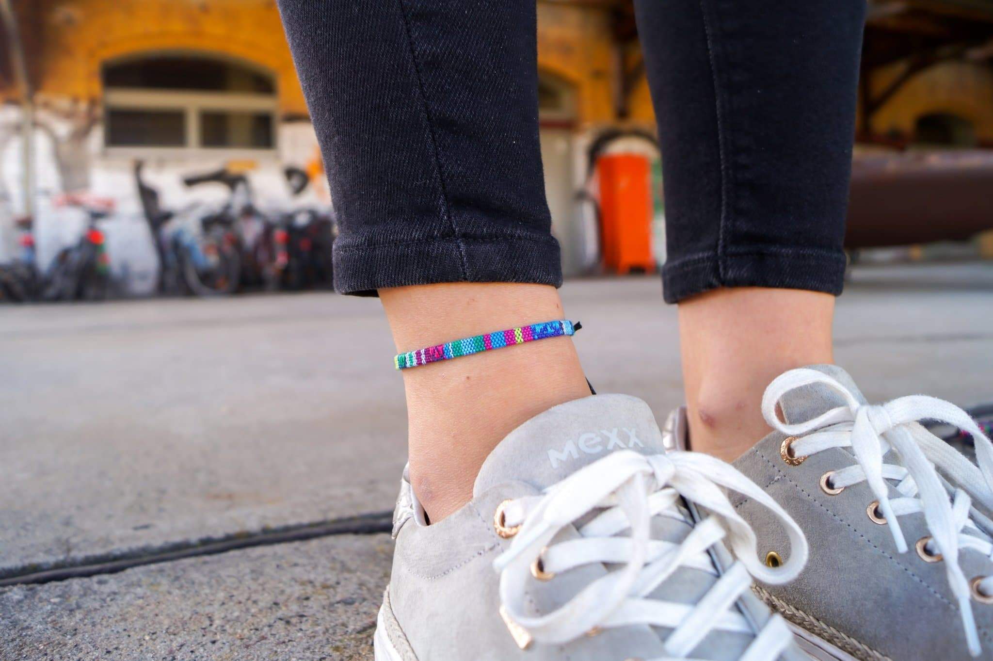 Boho Surfer Anklet Flat- Turquoise – Made by Nami UK